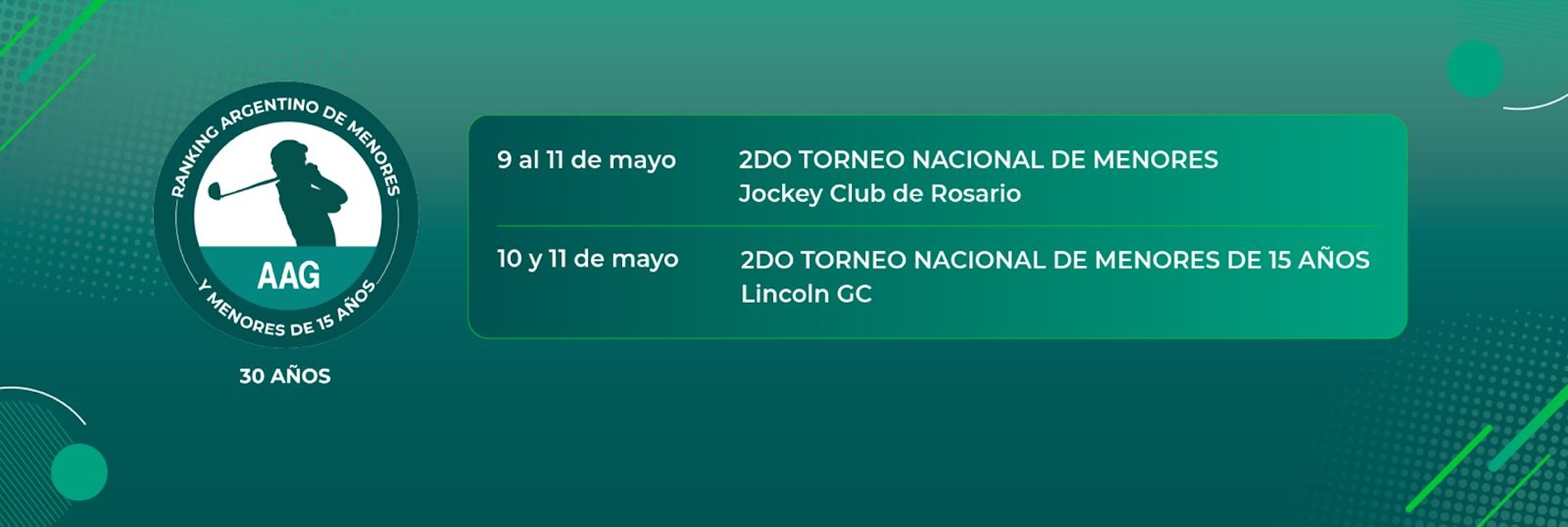 Segunda fecha nacional para los Rankings Argentinos de Menores y ...